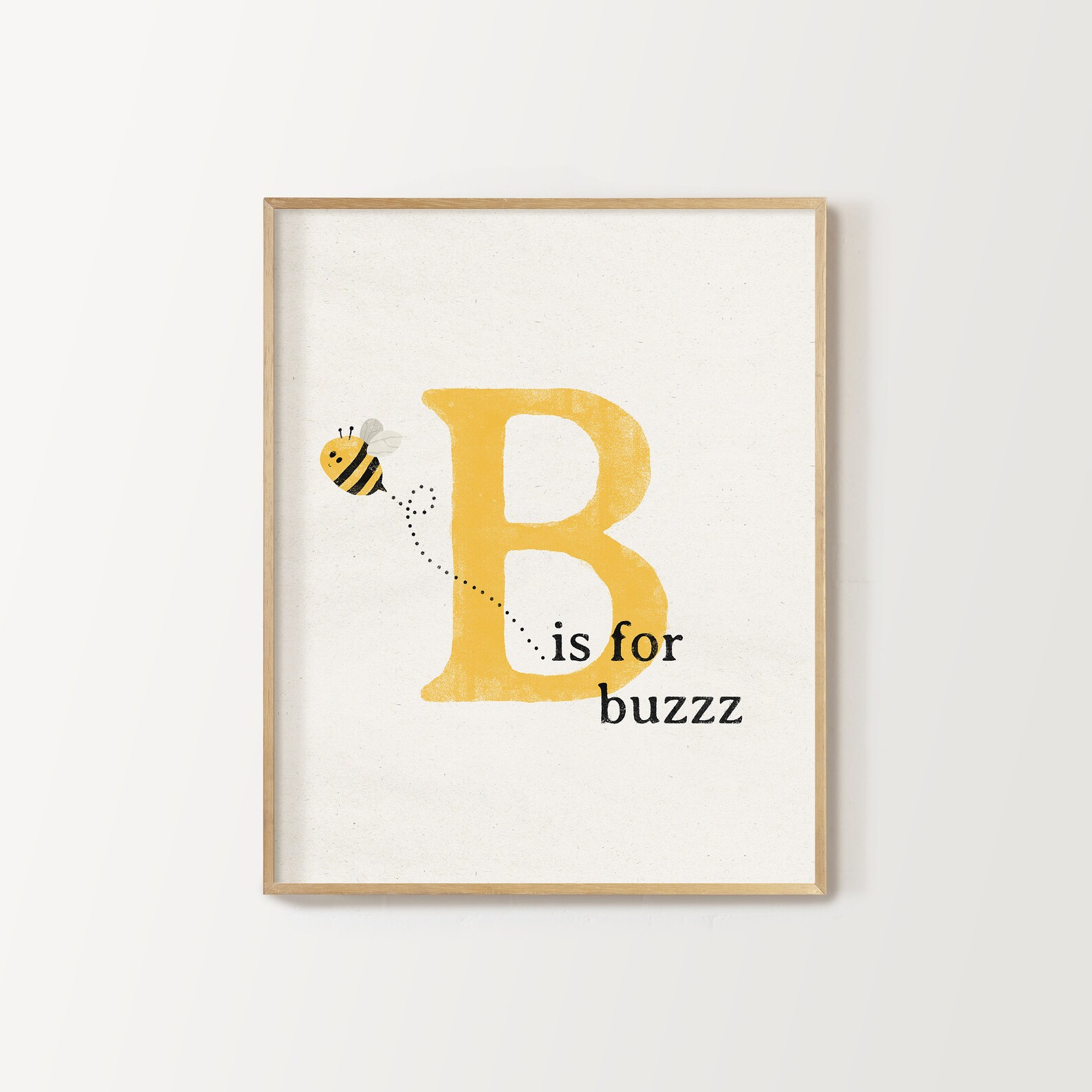 B is for Buzz Bee Print, Nursery Decor, Bee Alphabet Poster, Bee ...