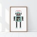 Robot Print Series of 4, Retro Poster, Nursery Print, Kid's Room Decor ...