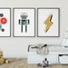Blue Robot Print Retro Poster Nursery Print Kid's Room - Etsy