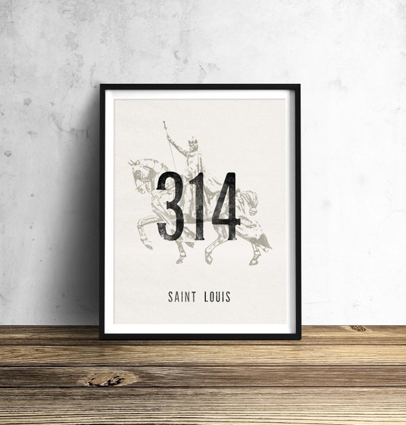 314 saint louis statue print stl art poster home decor | Etsy
