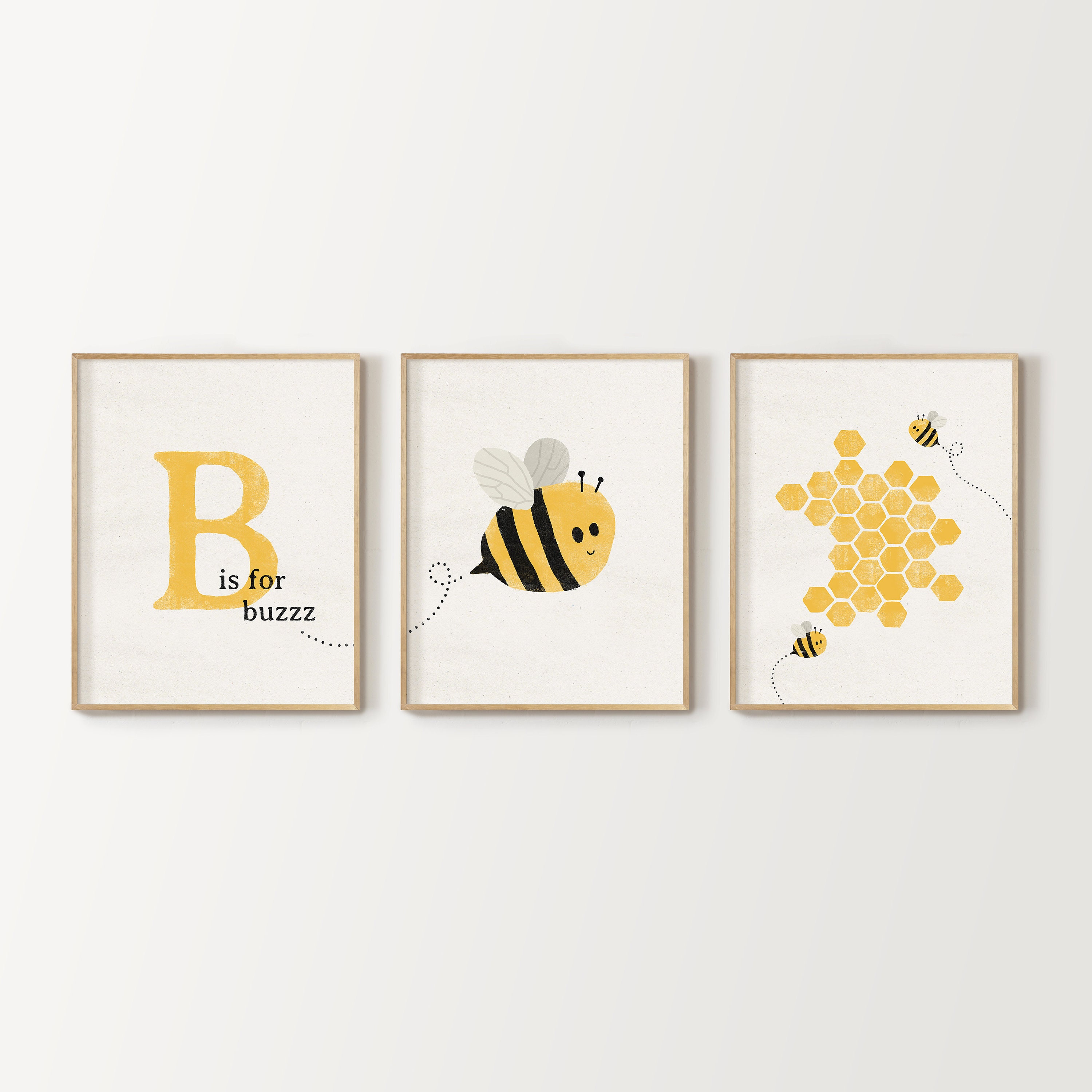 Honeycomb Bee Print Nursery Decor Bee Poster Bee Nursery | Etsy