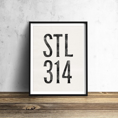 Stl 314 Print St Louis Art Poster Home Decor Printable | Etsy