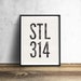 Stl 314 Print St Louis Art Poster Home Decor Printable | Etsy