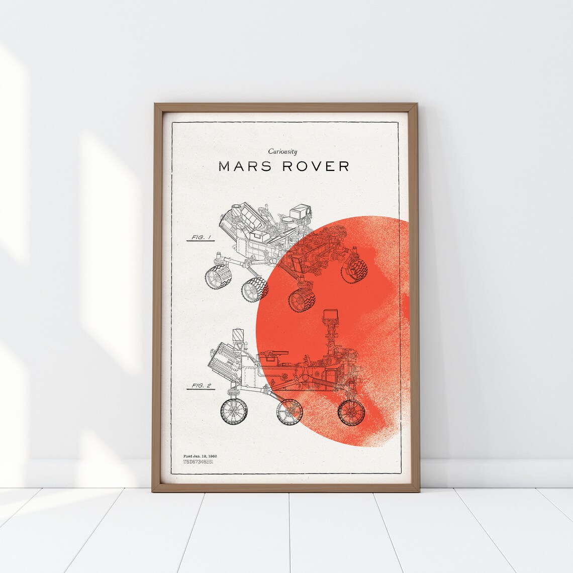 Mars Rover Print Space Poster Kid's Room Decor - Etsy
