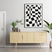Wavy Checkered Wall Art, Printable Digital Download, Black and White ...