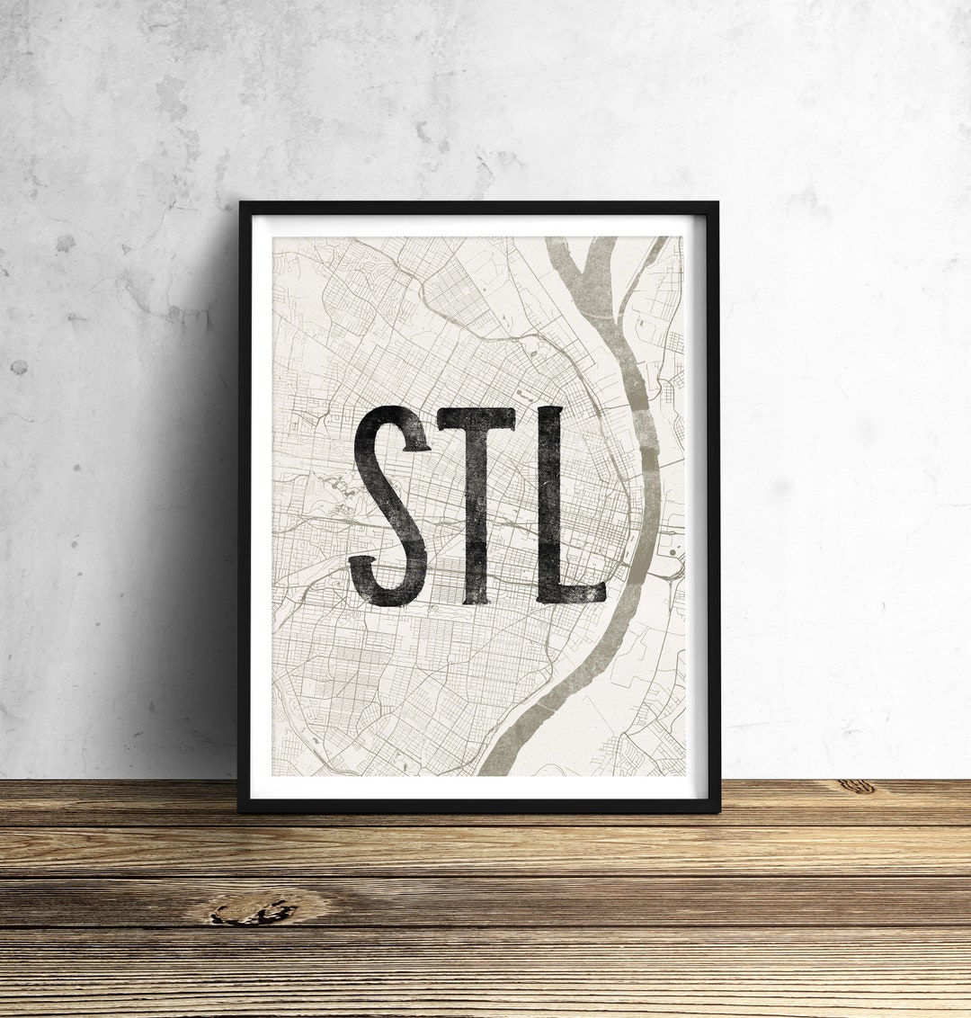 Stl Map Print, St Louis Art, Poster, Home Decor, Printable Digital ...