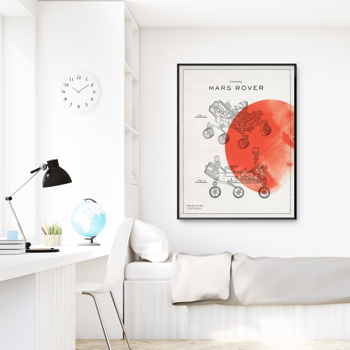 Mars Rover Print Space Poster Kid's Room Decor - Etsy
