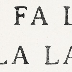 Fa La La Print, Christmas Print, Lyrics, Holiday Print, Decor ...