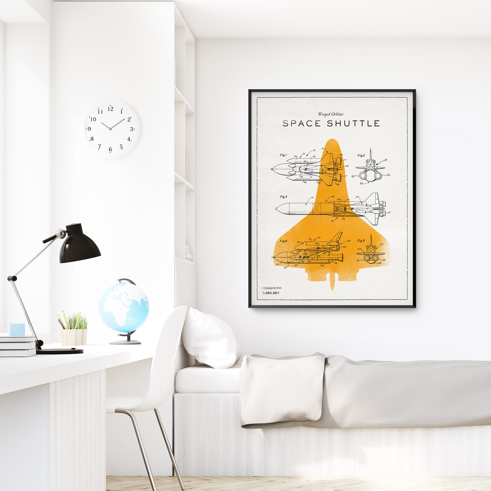 Space Shuttle Print, Space Poster, Kid's Room Decor, Printable Digital ...