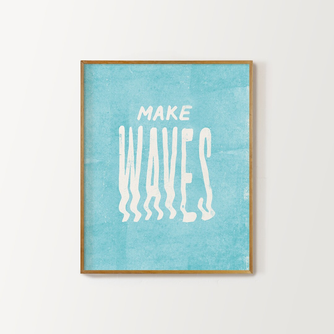 Make Waves Print, Surf Nursery Decor, Printable Wall Art, Make Waves ...