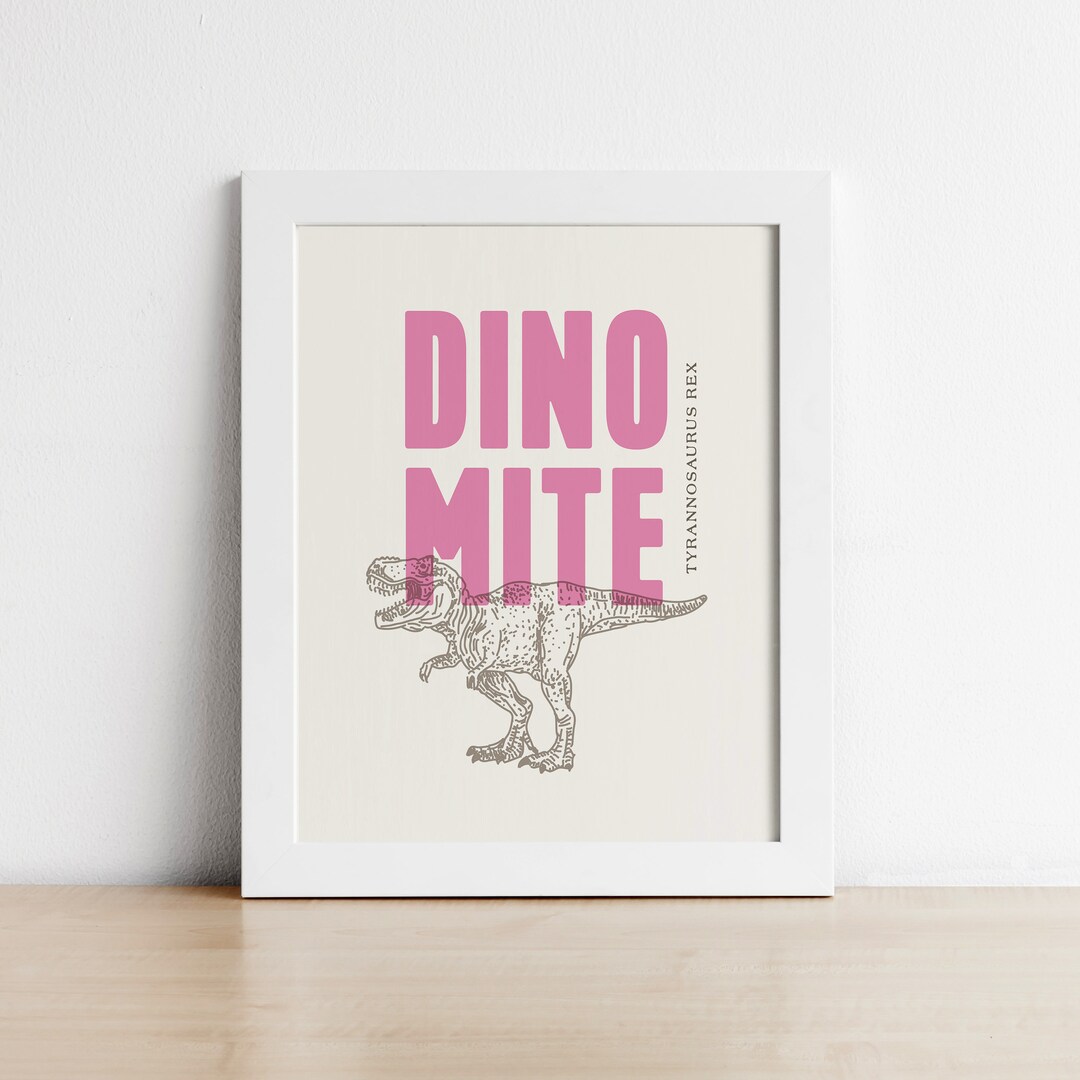 Tyrannosaurus Rex Dinosaur Art for Kids Room Printable, Paleontology ...