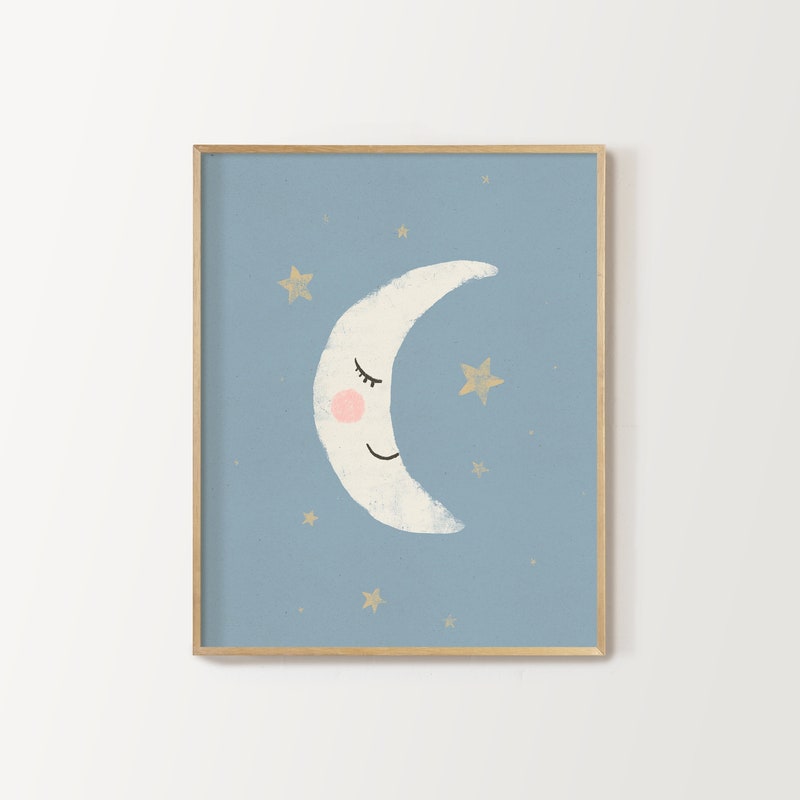 Blue Moon Print - Etsy