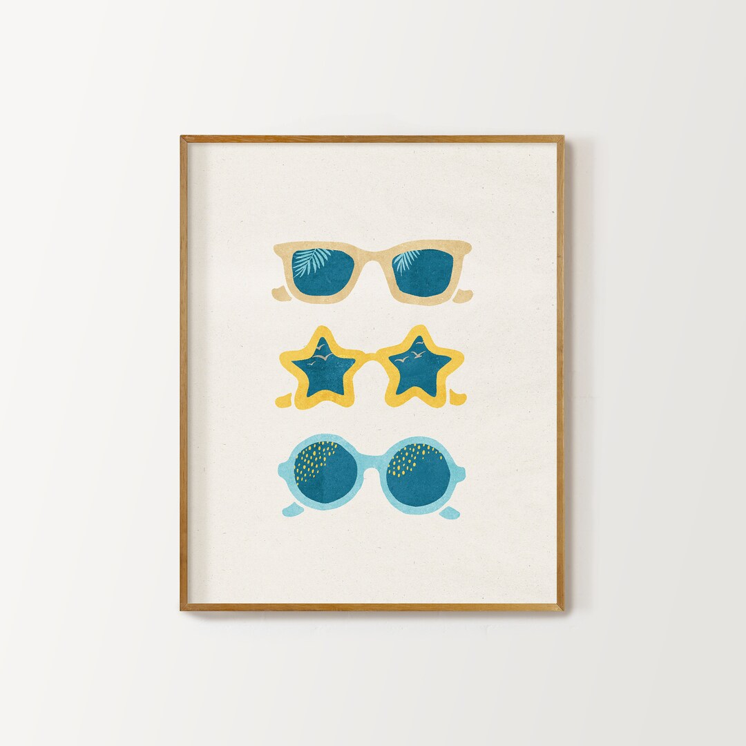 Sunglass Print, Beach Theme Nursery, Printable Wall Art, Surf Nursery ...