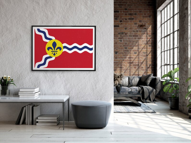 Official Stl Flag Print St Louis Art Poster Home Decor - Etsy