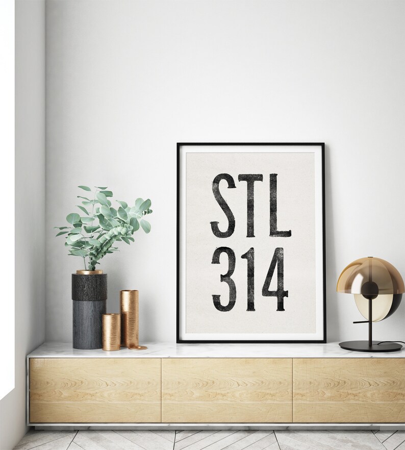Stl 314 Print, St Louis Art, Poster, Home Decor, Printable Digital ...