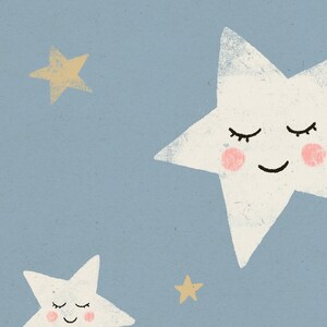 Light Blue, Star Theme Nursery Print, Digital Download, Kid's Room ...