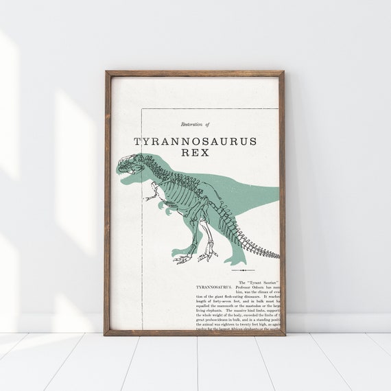 T-rex Print Dinosaur Print Tyrannosaurus Nursery Print - Etsy