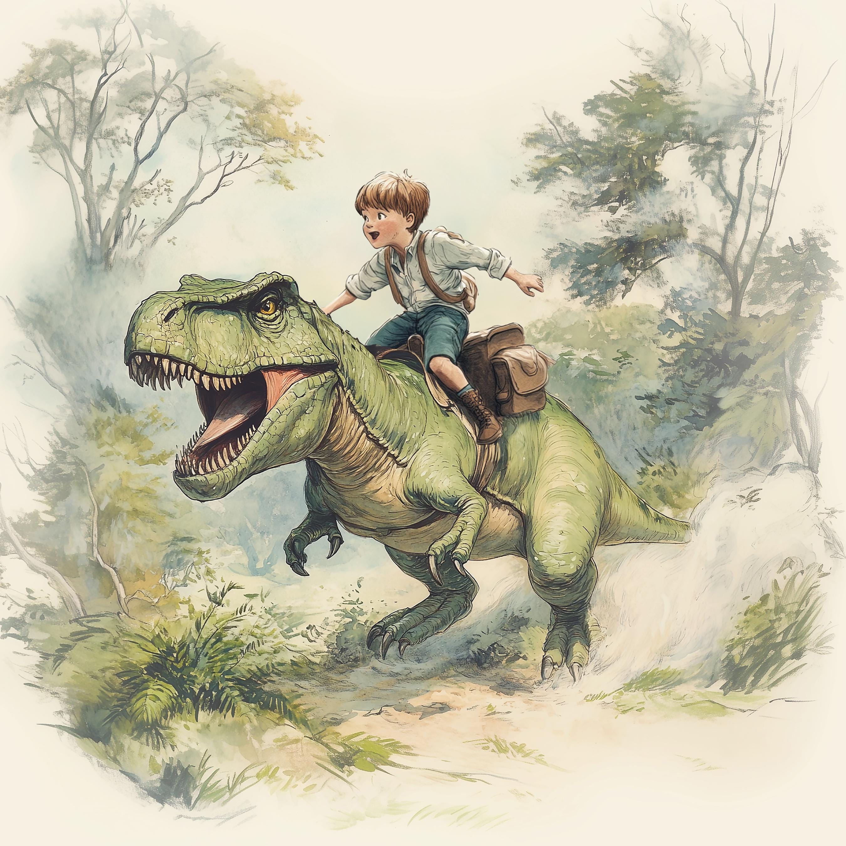 Personalized Dinosaur, Dinosaur Boy Gift, Dinosaur Boy Decor, Digital ...