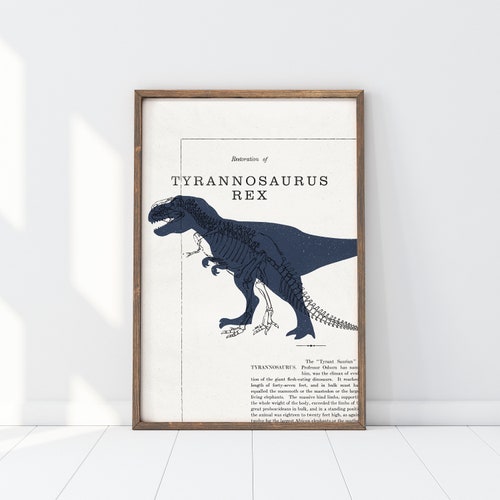 T-rex Print Dinosaur Print Tyrannosaurus Nursery Print - Etsy