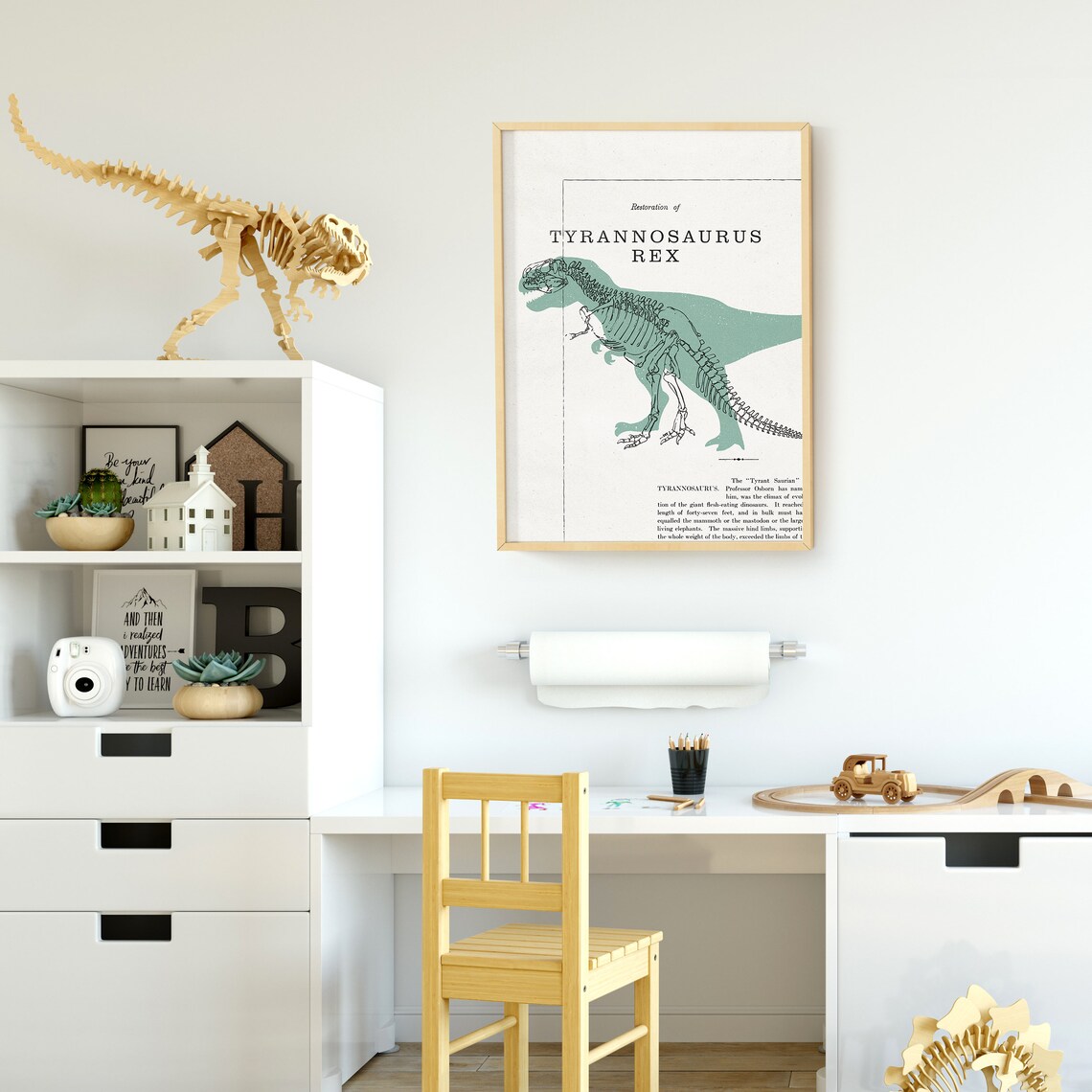 T-rex print dinosaur print tyrannosaurus nursery print | Etsy