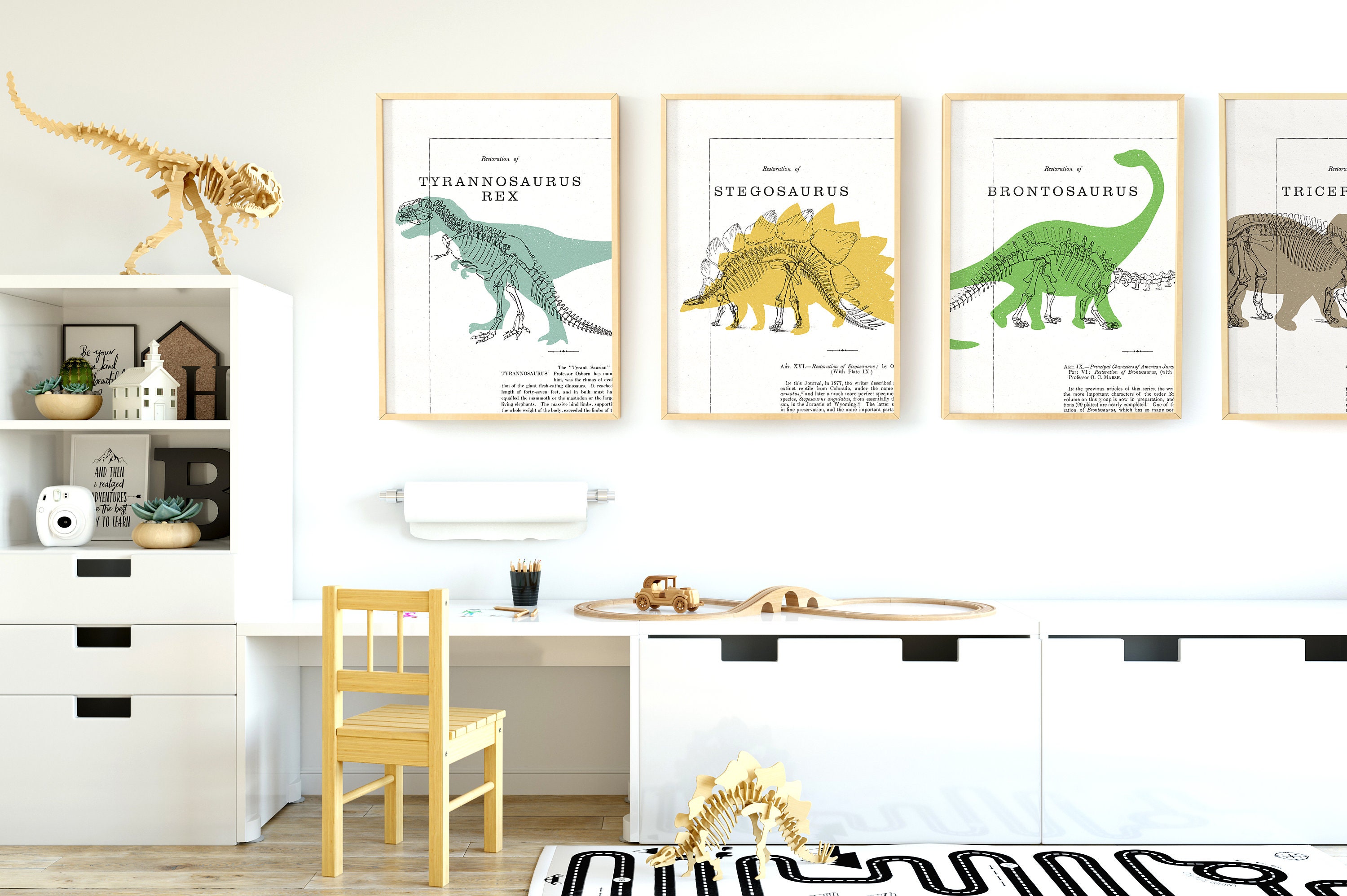 T-rex print dinosaur print tyrannosaurus nursery print | Etsy