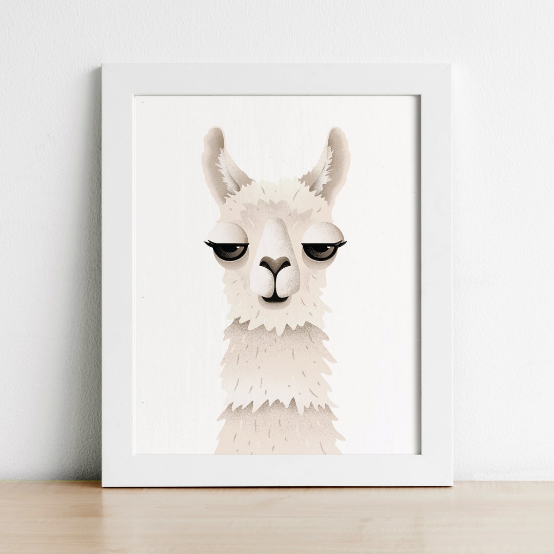 Llama Print, Nursery Animal Print, Kid's Room Decor, Printable Digital ...