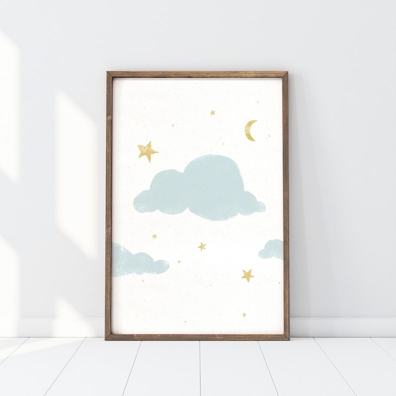 White Twinkle Twinkle Little Star Nursery Prints Series of 4 - Etsy