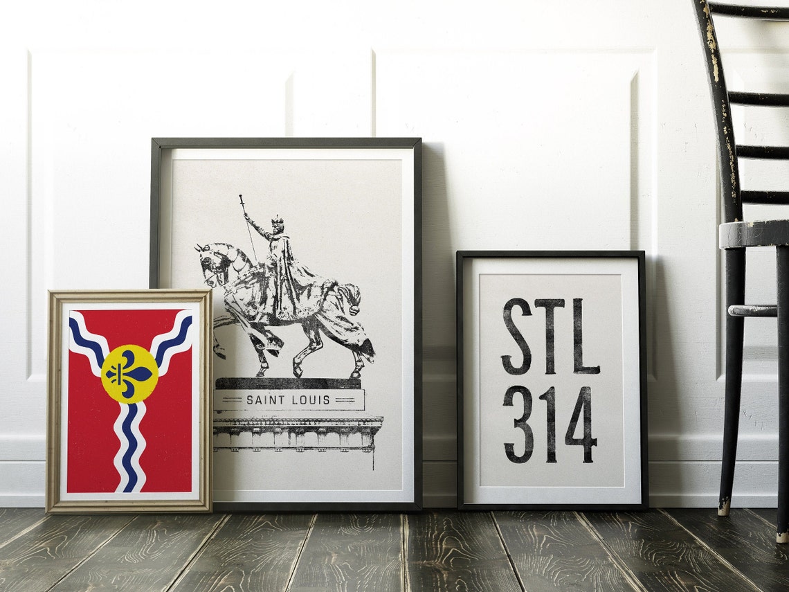 Official Stl Flag Print St Louis Art Poster Home Decor - Etsy