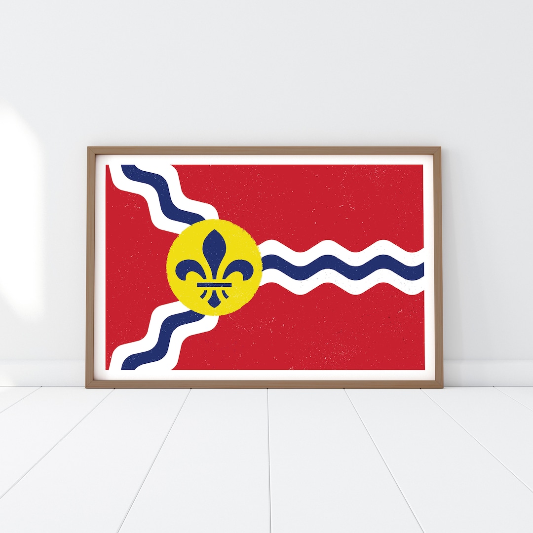 Official Stl Flag Print, St Louis Art, Poster, Home Decor, Printable ...