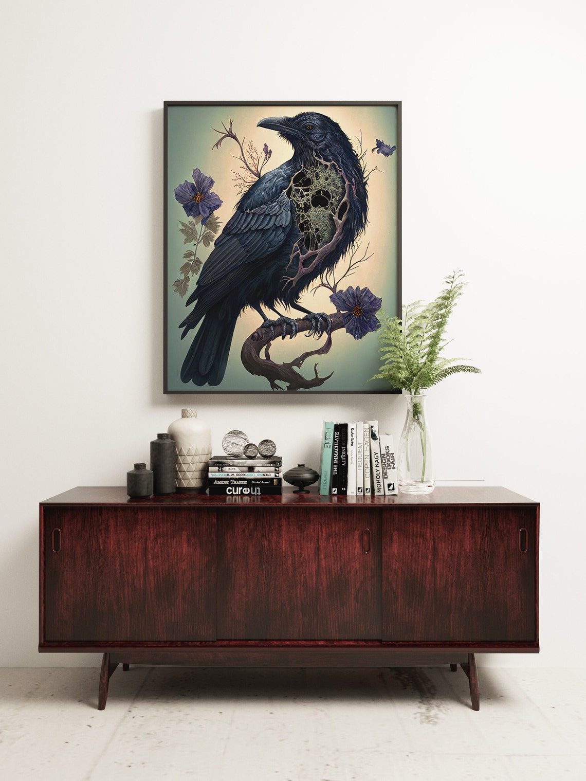 Raven 3 Piece Wall Art PRINTABLE Whimsigothic Room Decor - Etsy