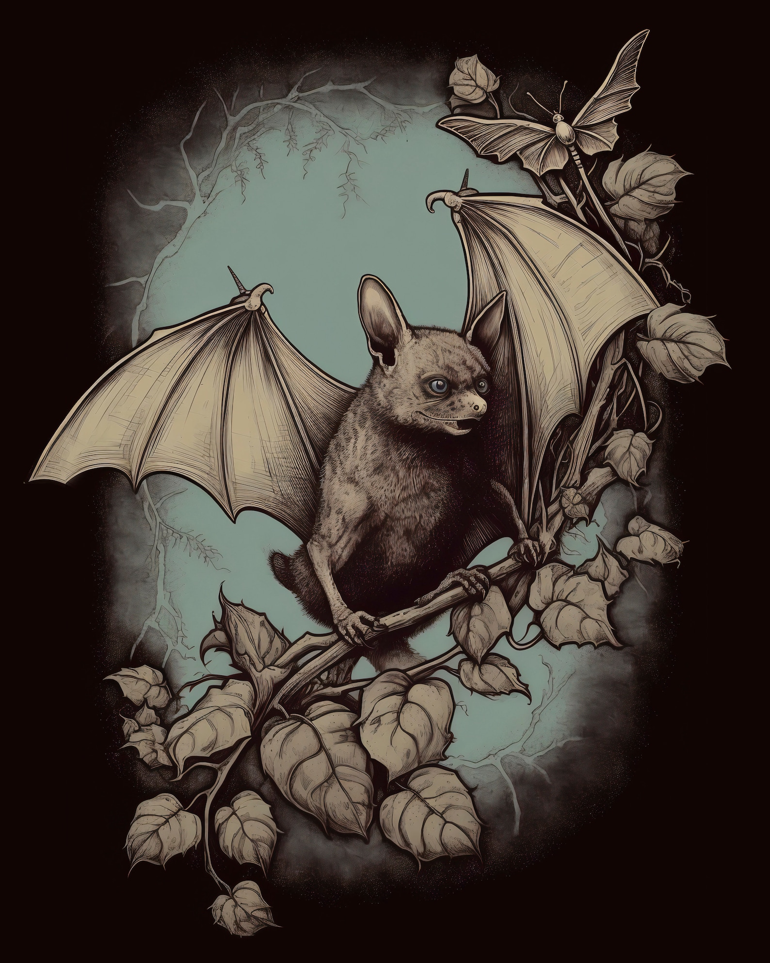 Bat 3 Piece Wall Art PRINTABLE Whimsigothic Room Decor - Etsy