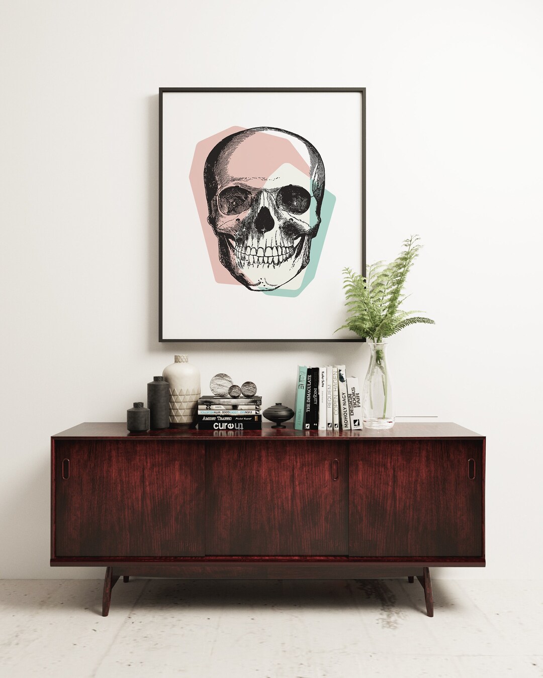 Pastel Goth, PRINTABLE WALL ART, Gothic Home Decor, Skull Decor ...