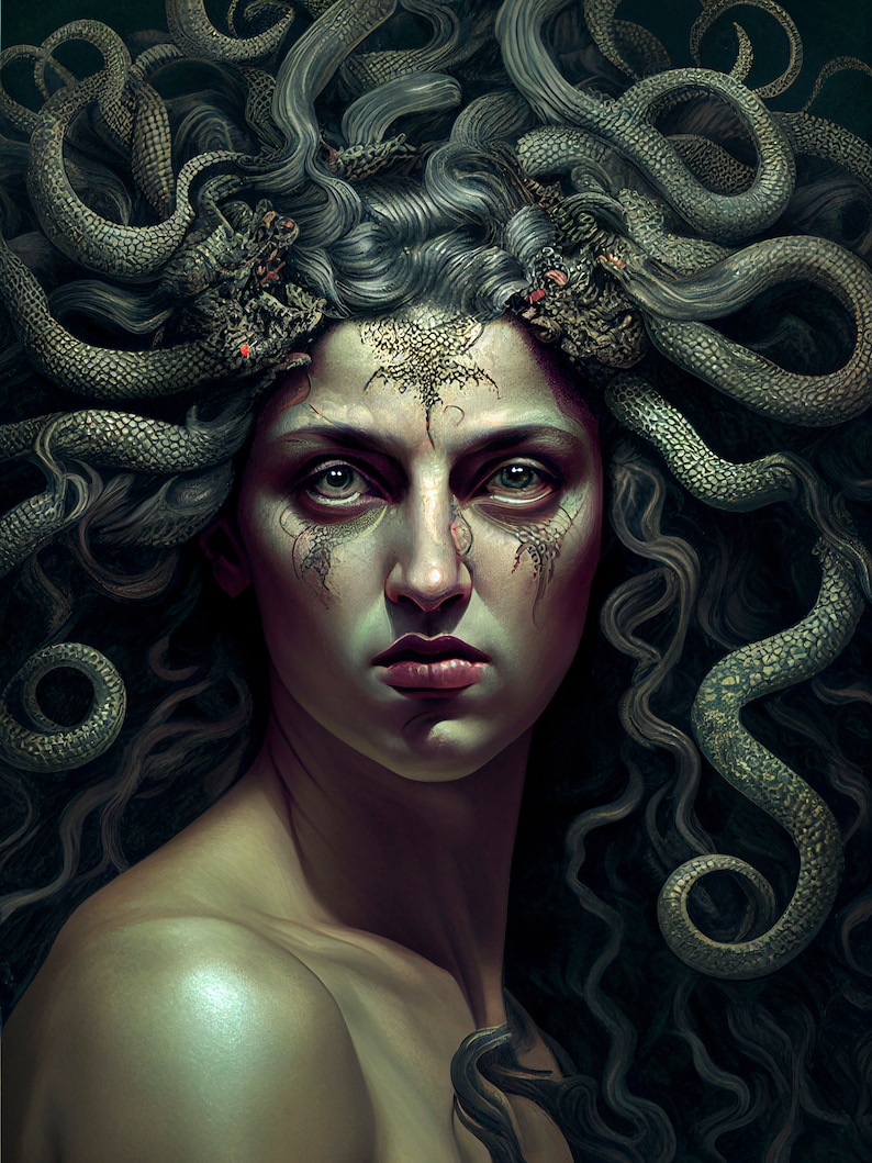 Medusa Decor PRINTABLE Medusa Wall Art Divine Feminine Goth Decor ...