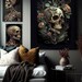 Macabre Decor PRINTABLE 3 Piece Wall Art Weirdcore Skull - Etsy