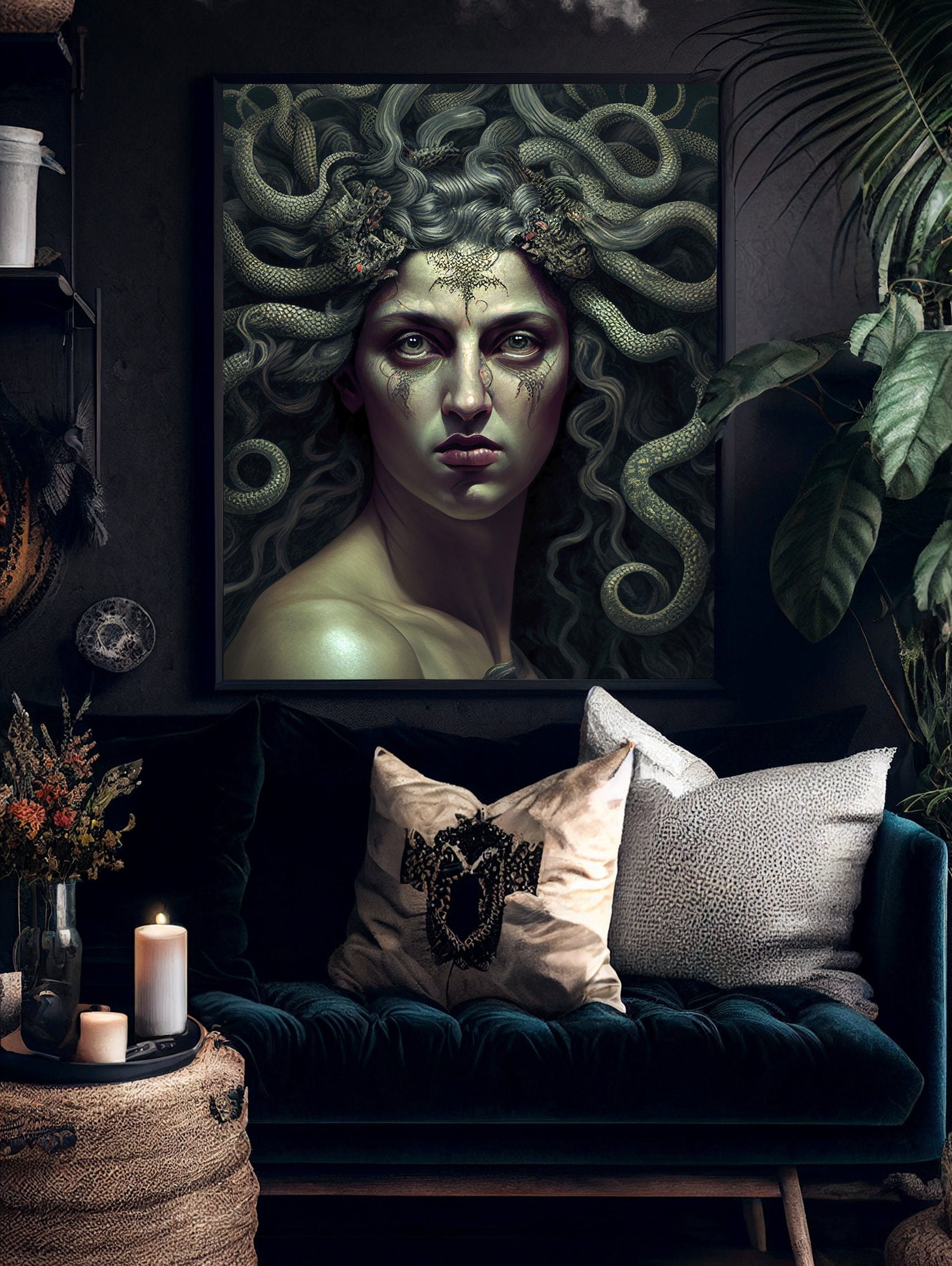 Medusa Decor PRINTABLE Medusa Wall Art Divine Feminine Goth Decor ...