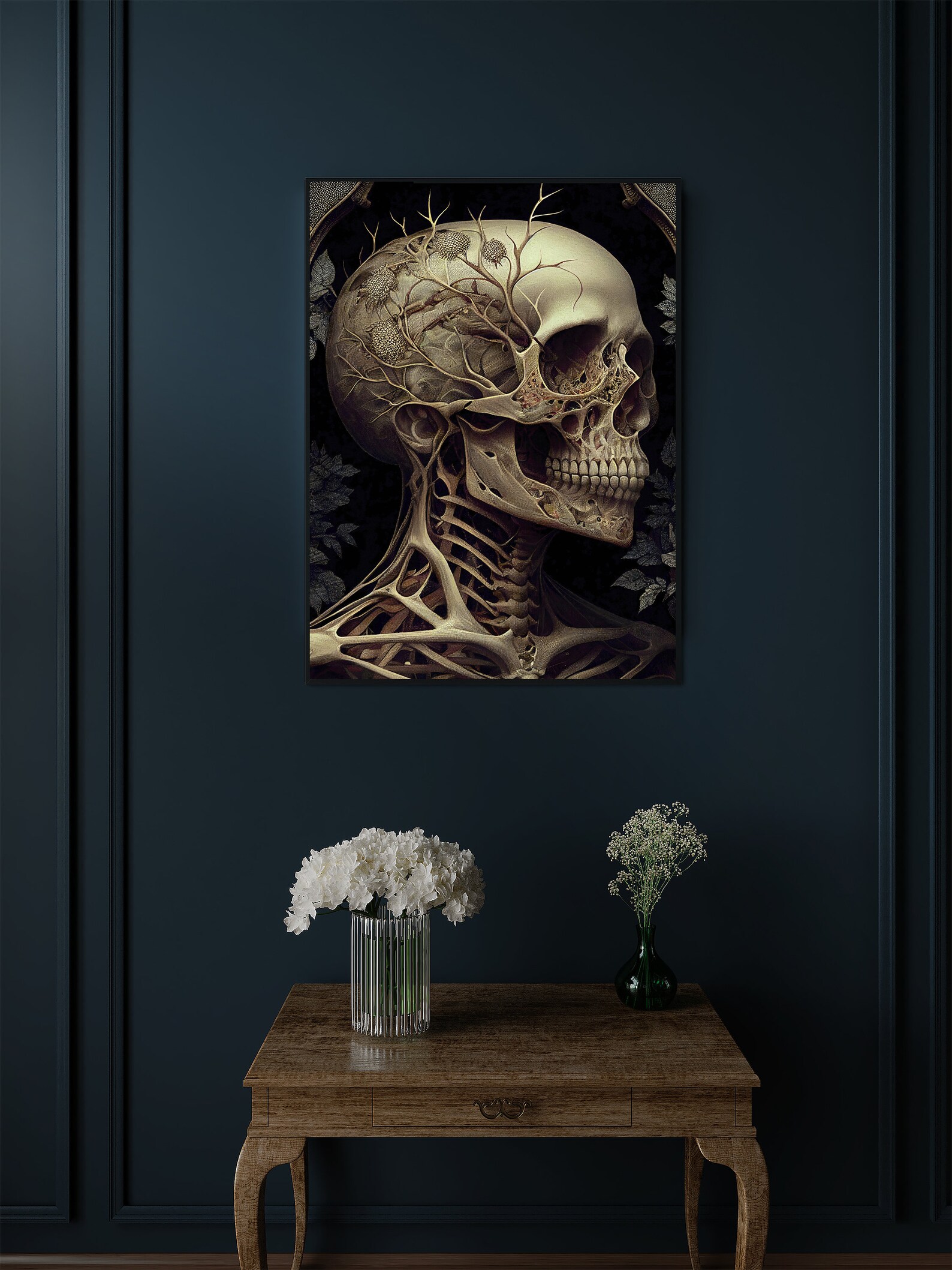 Goth Skull Wall Art Weirdcore Room Decor Victorian Gothic Artwork ...