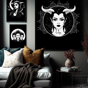 Divine Feminine PRINTABLE 3 Piece Wall Art | Lilith Hecate Lucifer ...