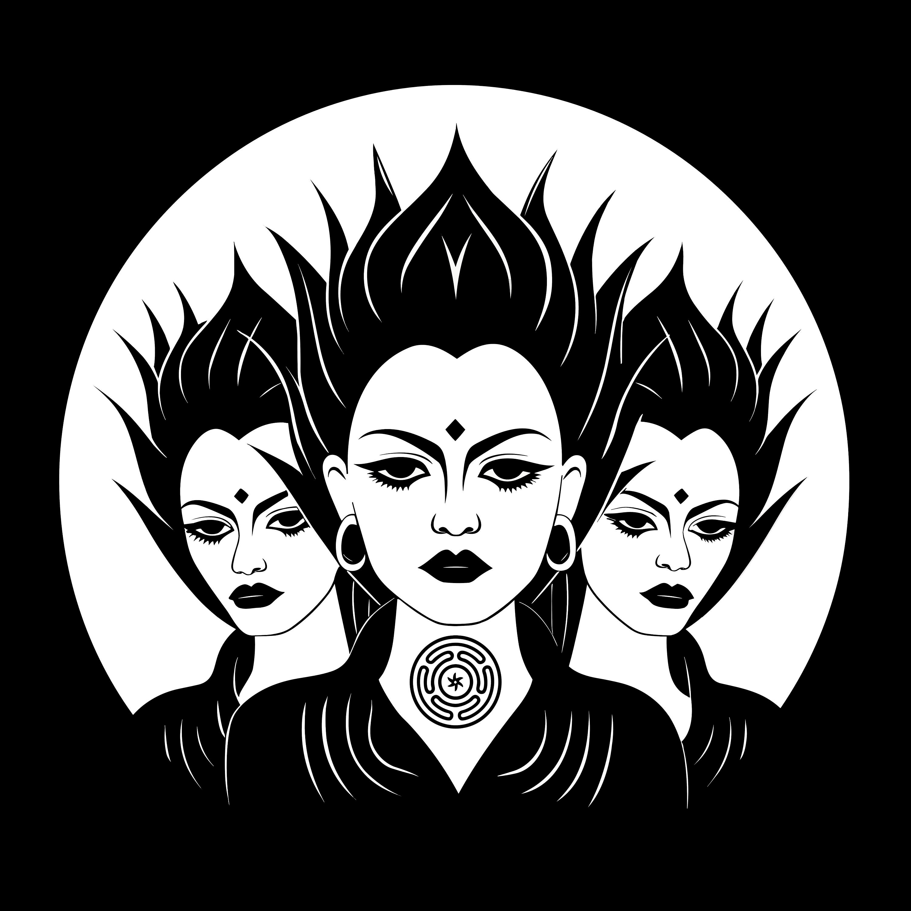 Divine Feminine PRINTABLE 3 Piece Wall Art Lilith Hecate - Etsy