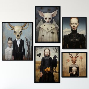 Southern Gothic Wall Art Set of 5 PRINTABLE Goth Room Decor Dark Wall ...