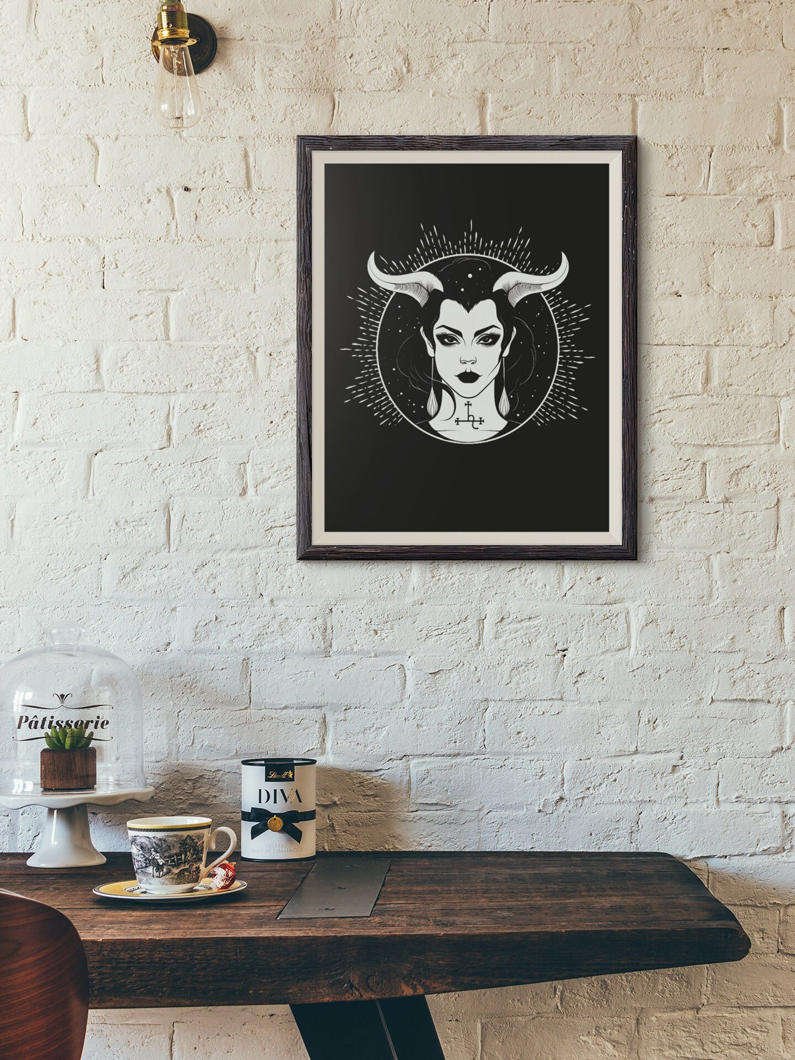 Lilith the Demon PRINTABLE Wall Art Demon Divine Feminine Goth Decor ...