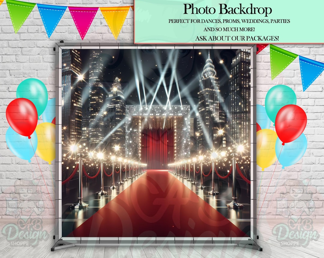 Red Carpet Elegant Photo Backdrop - Digital Download - Bundle - Etsy