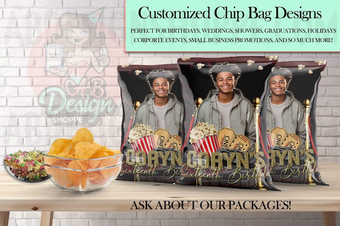 Custom Digital Chip Bag Design - Digital Download - Etsy