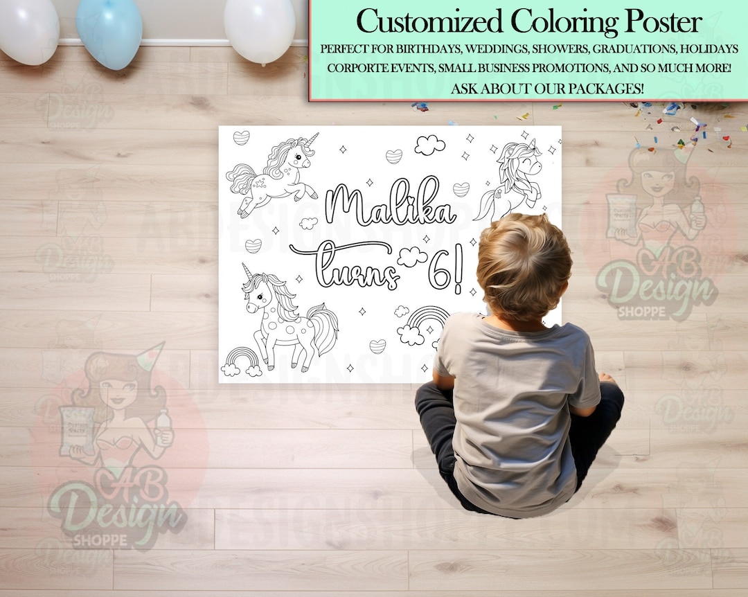 Custom coloring backdrop/ coloring page floor wrap/coloring wall ...