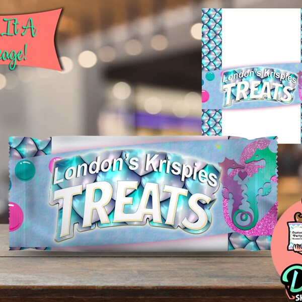 Custom Rice Krispy Treat Wrapper - Etsy