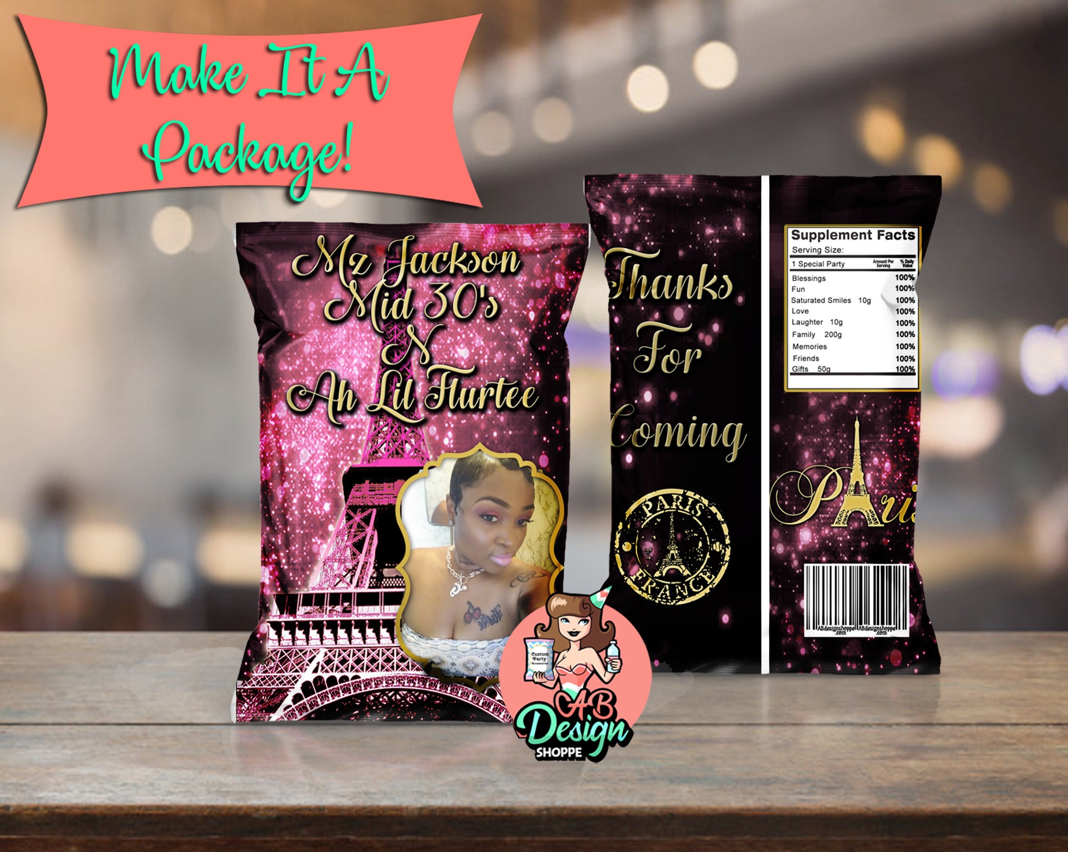 Custom Printable Chip Bags/Birthday Chip Bags/Custom Favor | Etsy