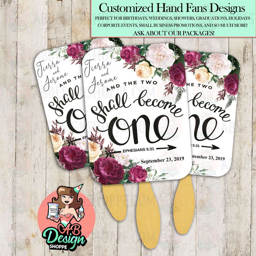 Custom Digital Hand Fans - Digital Download - Etsy