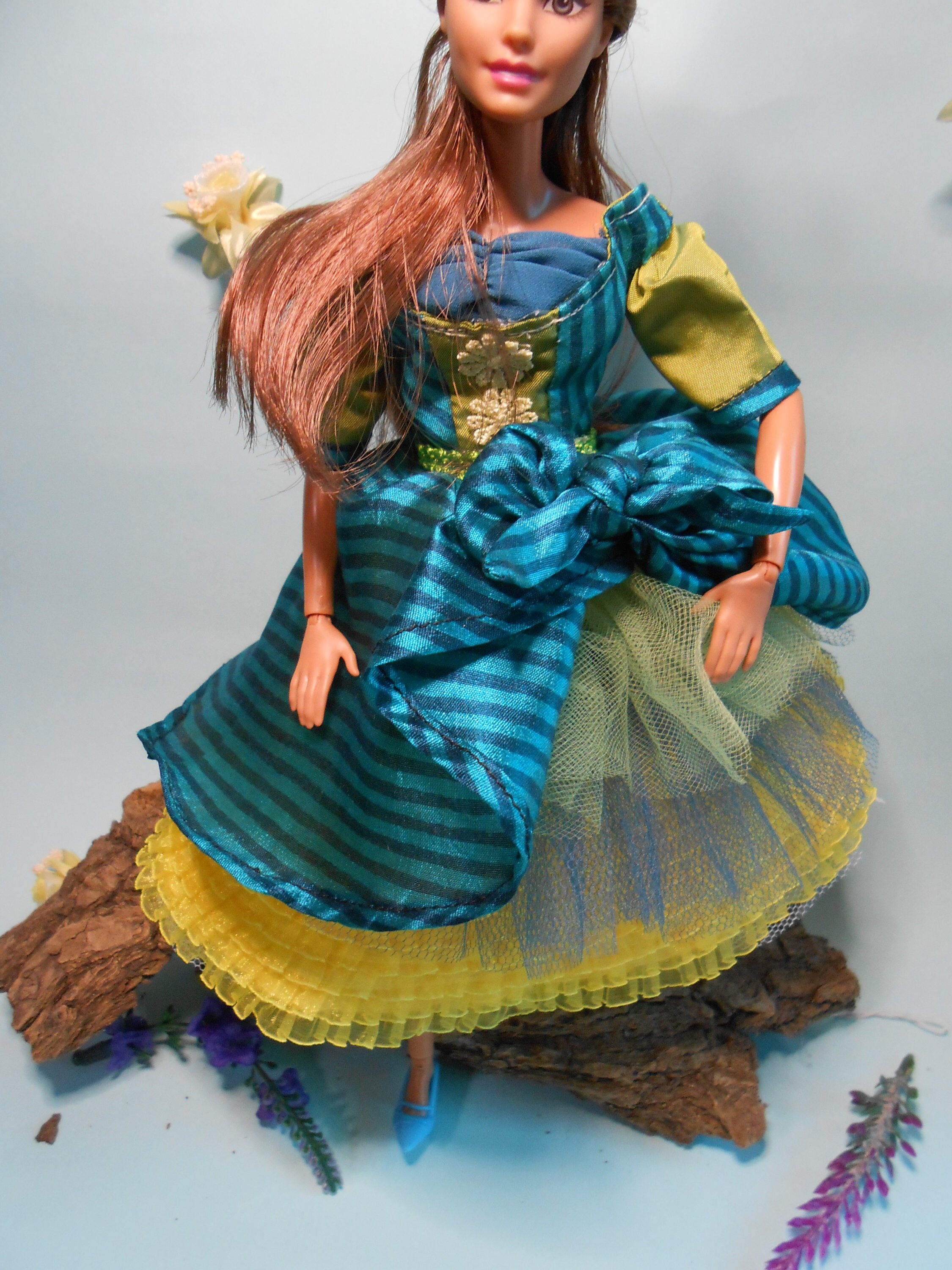 Costume for barbie, dress Alice in Wonderland, short dress size barbie ...