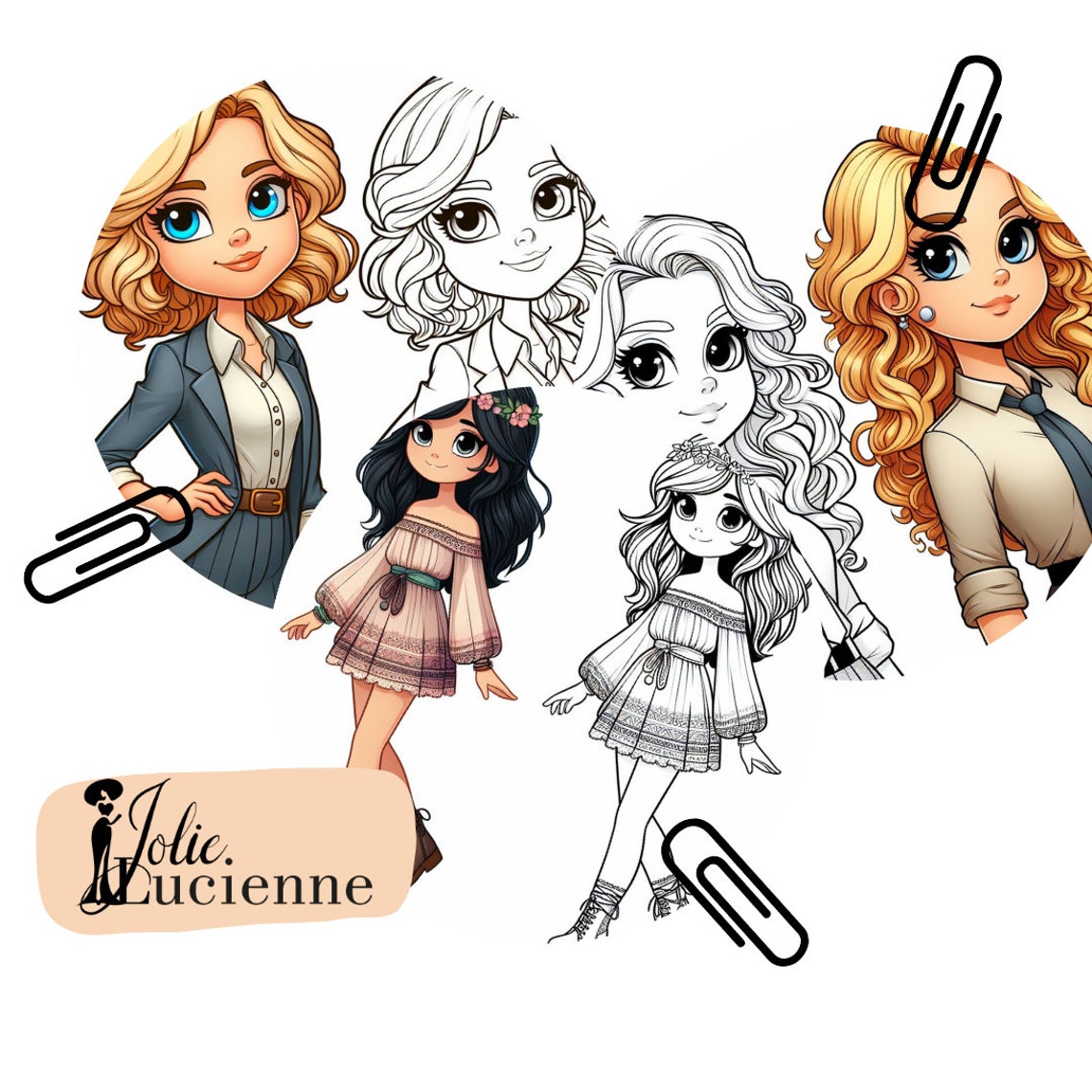 Paper Doll Coloring Pages, Princess and Doll Coloring Pages, Mother ...