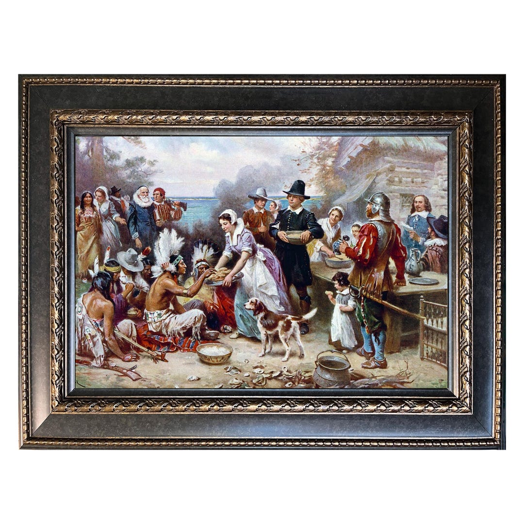 Myth of the First Thanksgiving by Jean Leon Gerome Ferris Vintage ...