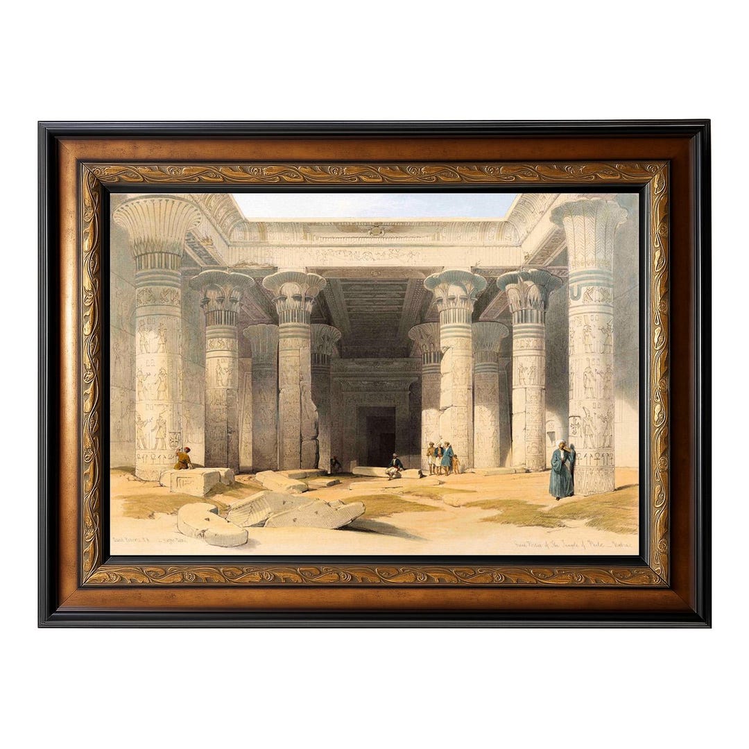 Egyptian Temple in Nubia by David Roberts Louis Haghe 1847 Hand-colored ...